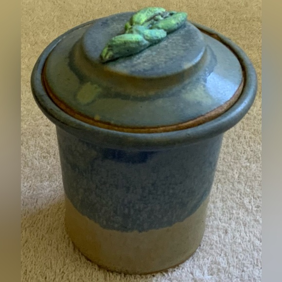 Vintage | Art | Studio Art Pottery Jar Lidded Stoneware Handmade Signed ...